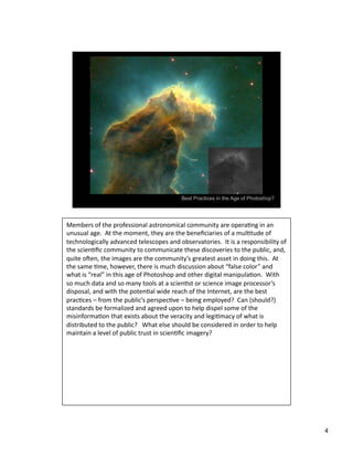 Processing Color in Astronomical Imagery: Pixels, Power and the Public ...