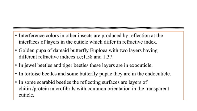 Insect coloration and Integumentary structures | PPTX | Chemistry | Science