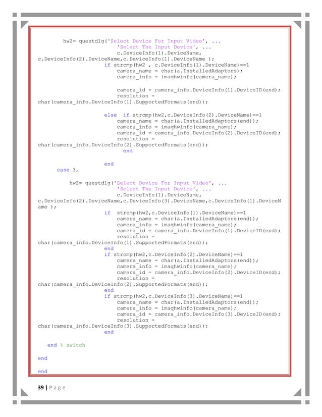 Color based image processing , tracking and automation using matlab