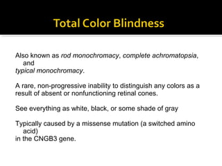 Colorblindness | PPT | Eye and Vision Conditions | Diseases and Conditions