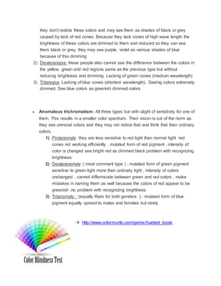 Color blindness | DOCX | Eye and Vision Conditions | Diseases and ...