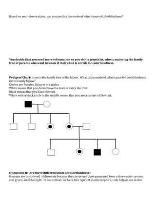 Color blindness activity | PDF | Eye and Vision Conditions | Diseases ...