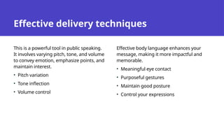 The art of public speaking by Adrian King from Microsoft | PPTX