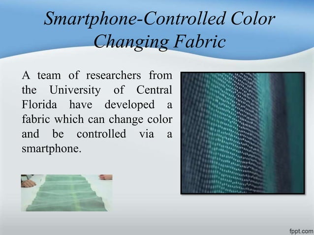 Color changing fabric | PPT