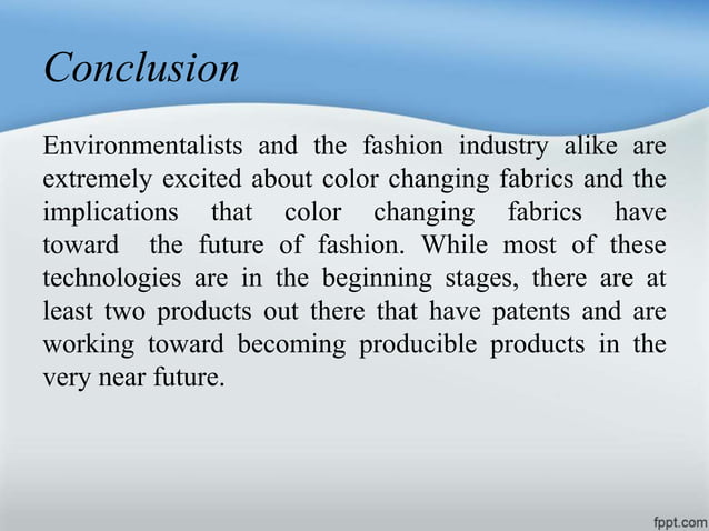 Color changing fabric | PPT