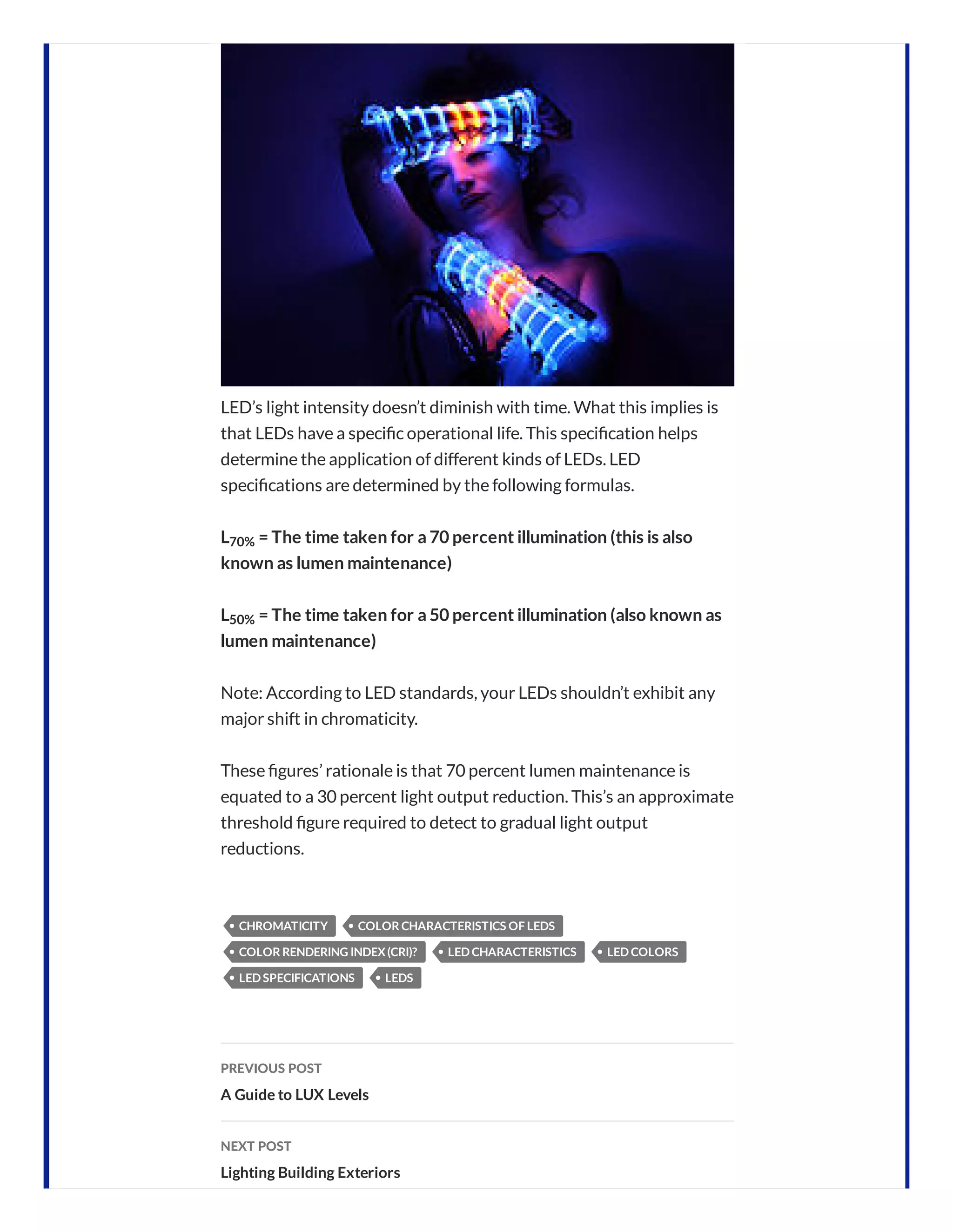 Color characteristics of leds | PDF