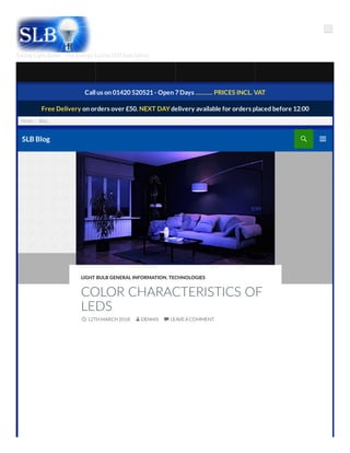 Color characteristics of leds | PDF