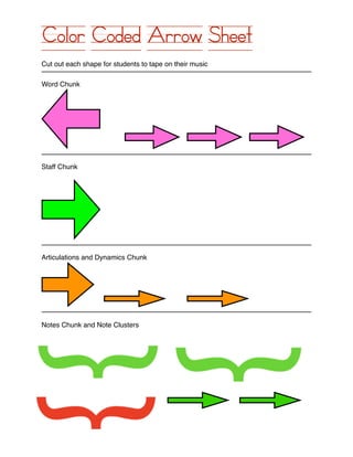 Color Coded Arrows Sheet | PDF