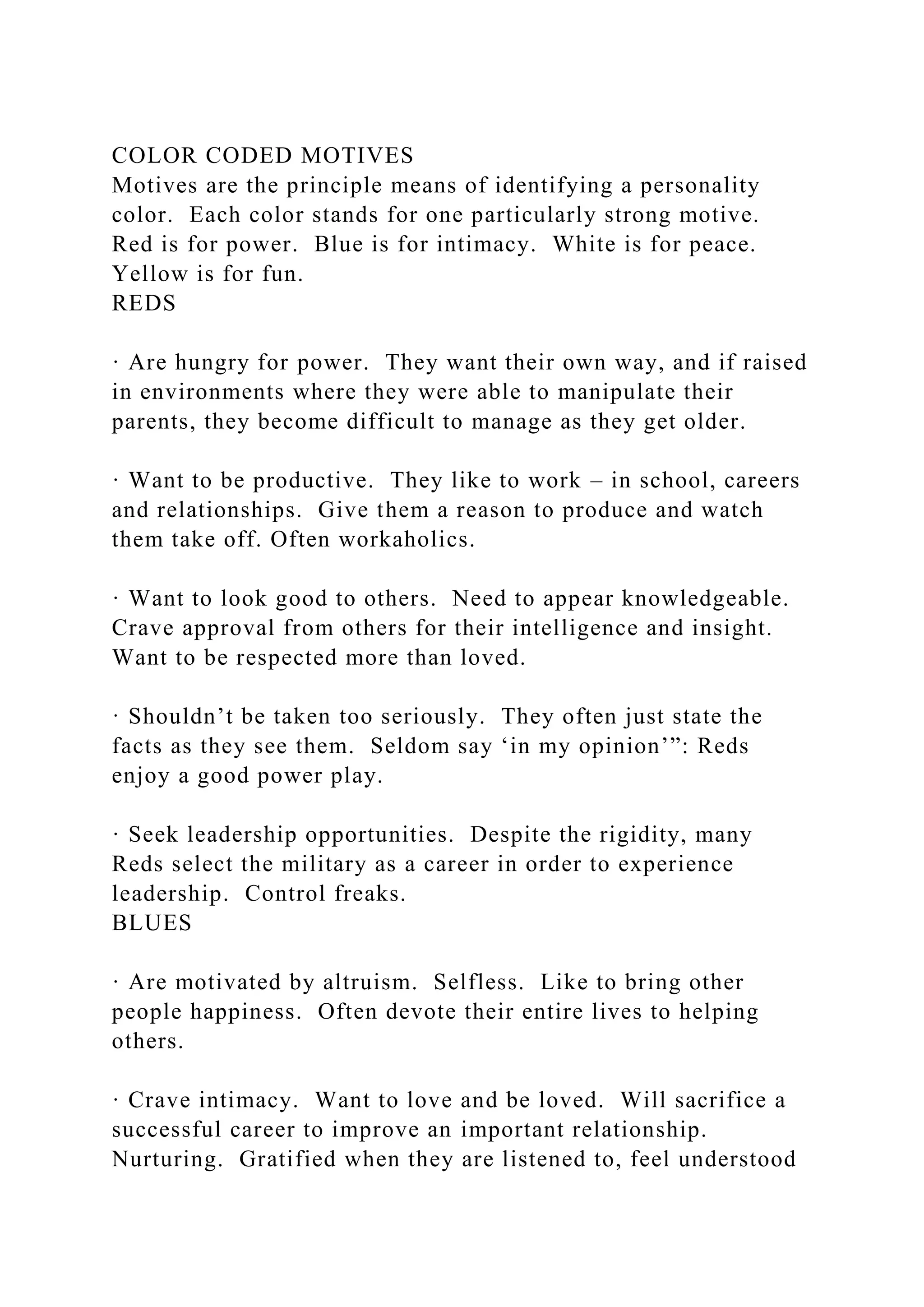 COLOR CODED MOTIVESMotives are the principle means of identifying .docx