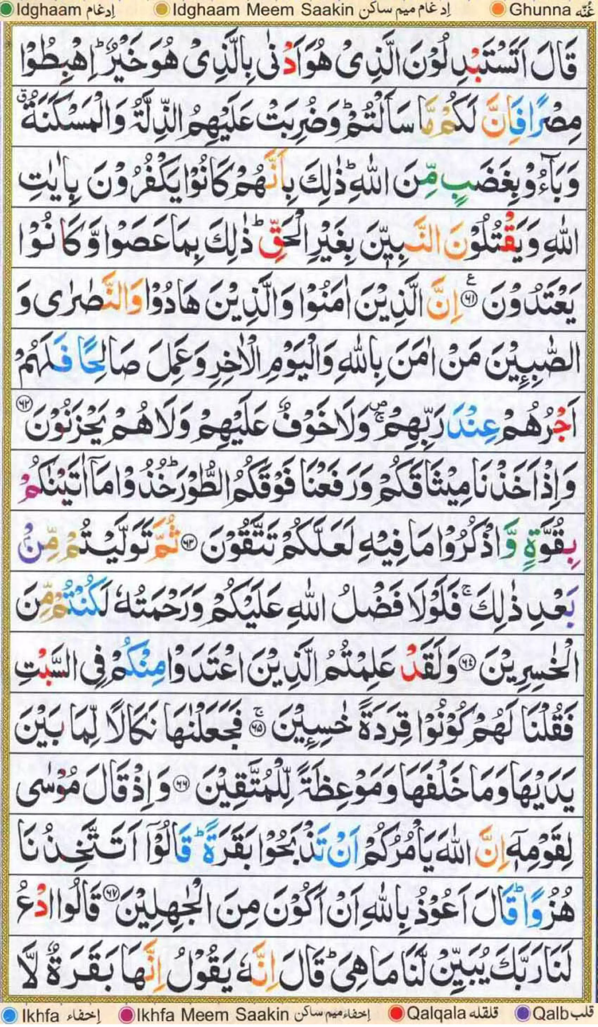 Color coded Qur'an with Tajweed rules in Indo Pak fonts (PDF) | PDF