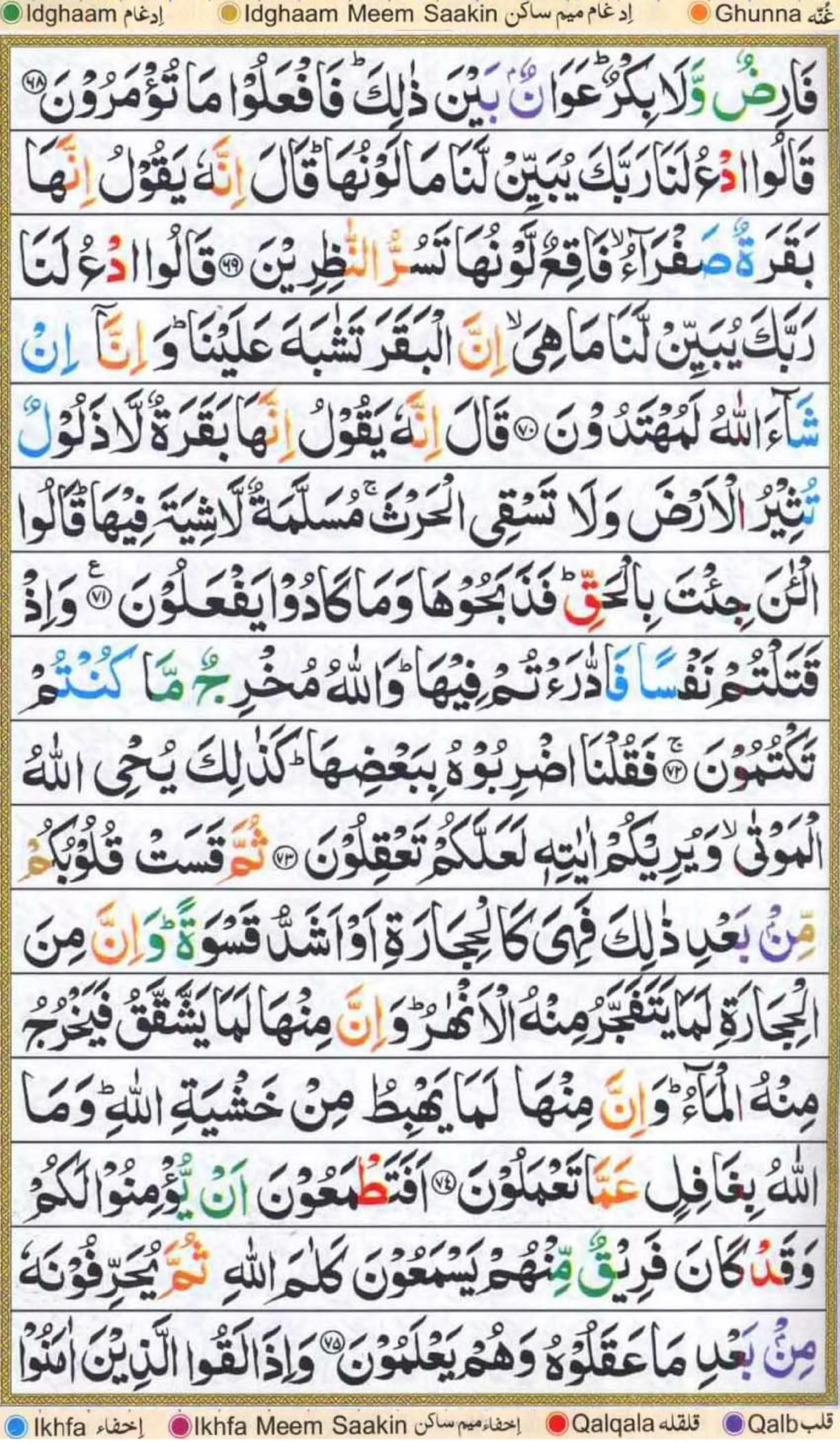 Color coded Qur'an with Tajweed rules in Indo Pak fonts (PDF) | PDF