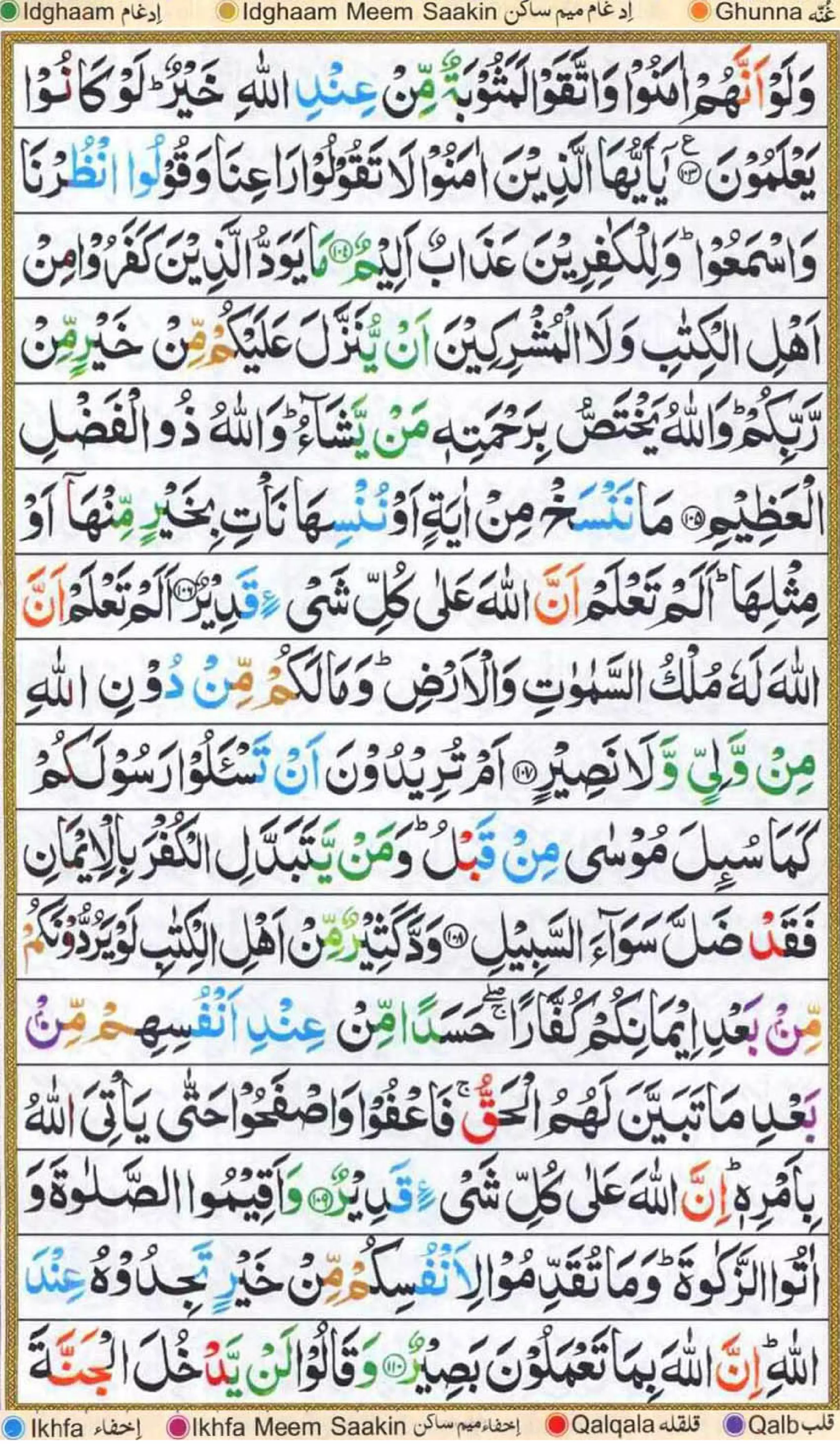 Color coded Qur'an with Tajweed rules in Indo Pak fonts (PDF) | PDF