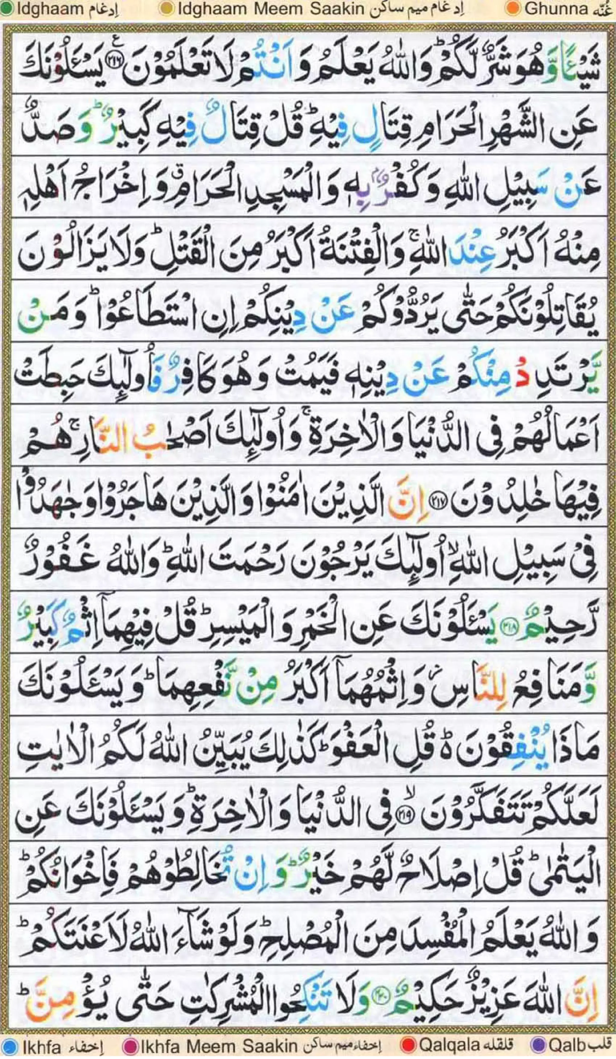 Color coded Qur'an with Tajweed rules in Indo Pak fonts (PDF) | PDF