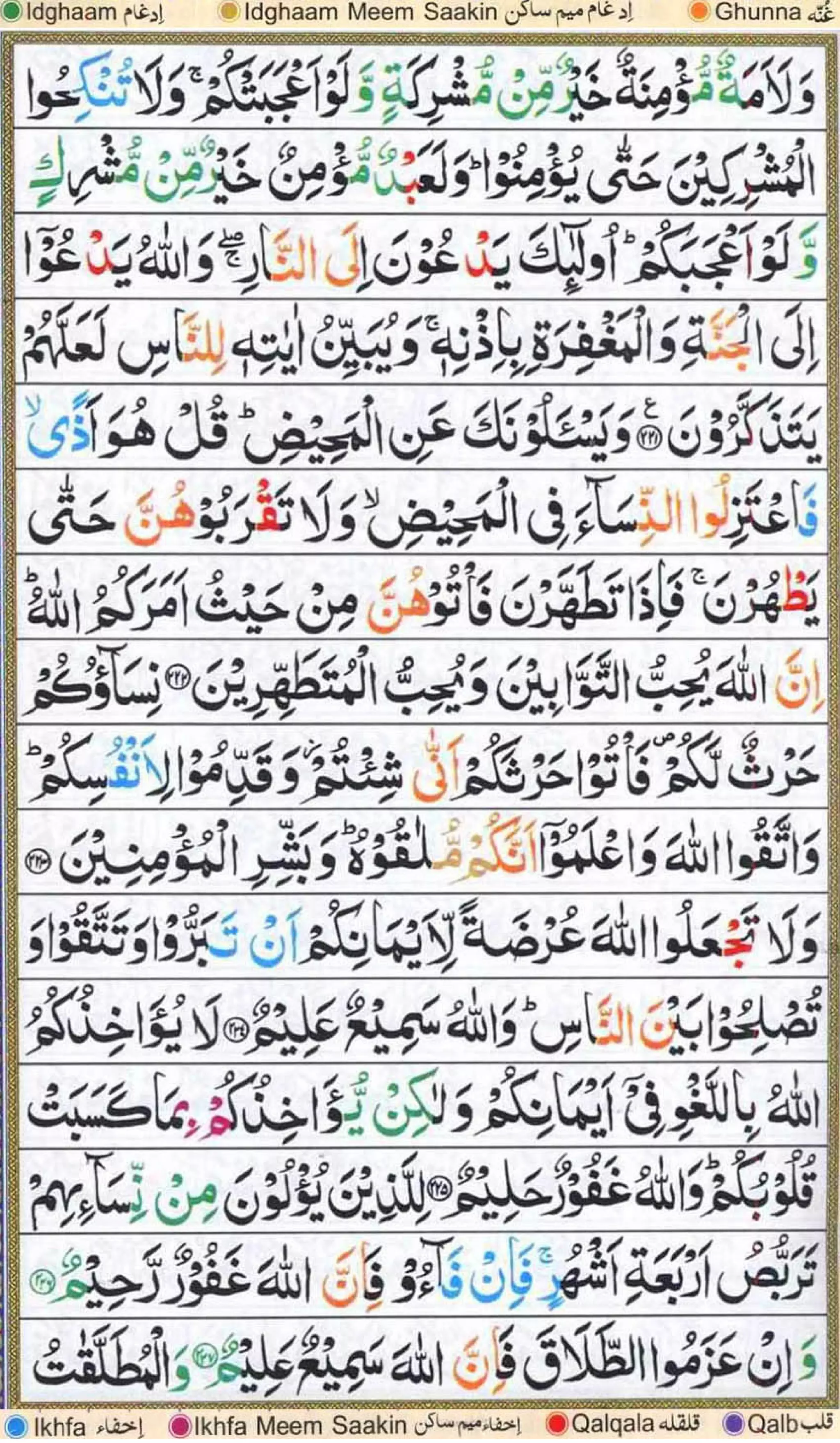 Color coded Qur'an with Tajweed rules in Indo Pak fonts (PDF) | PDF
