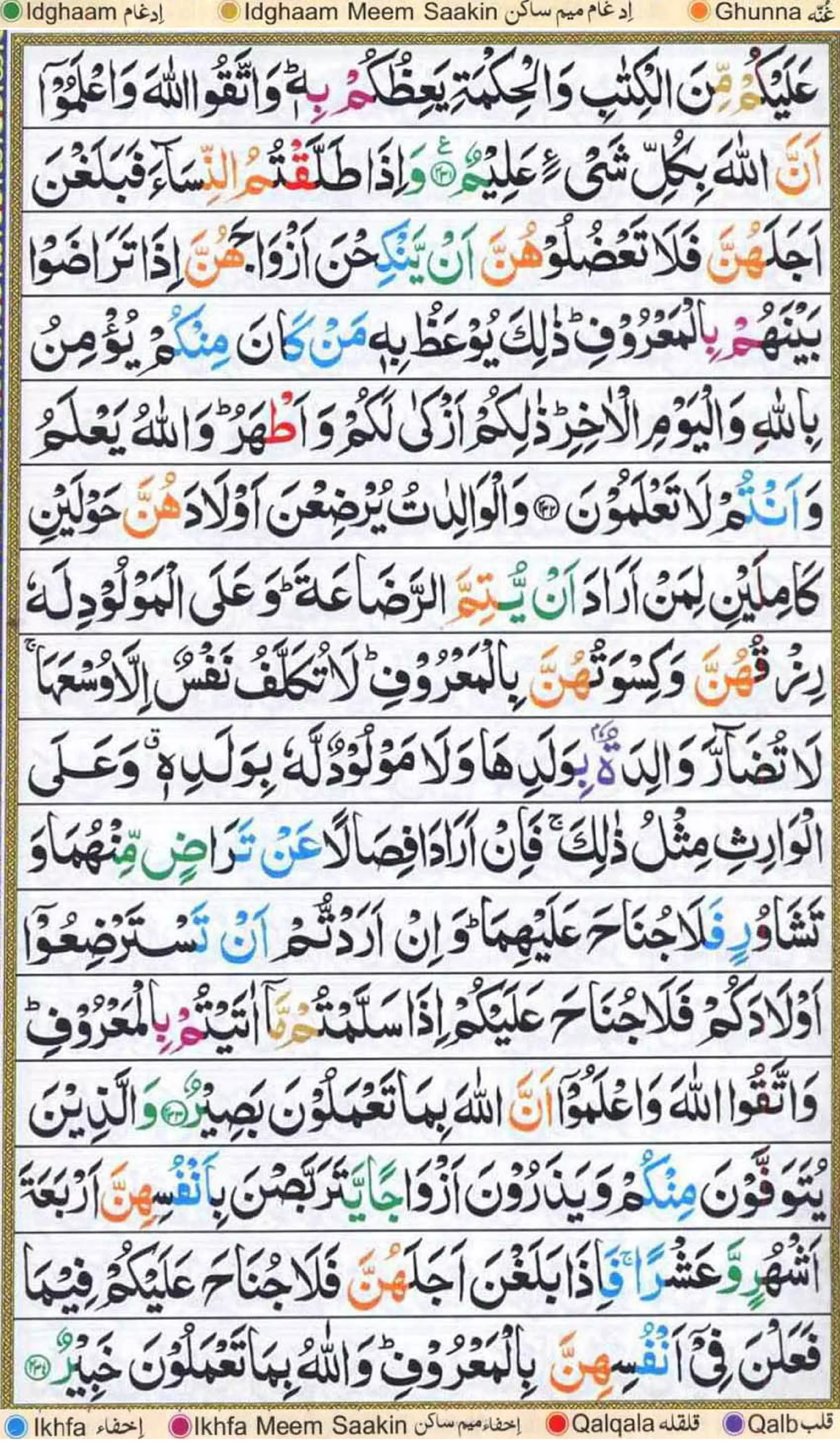 Color coded Qur'an with Tajweed rules in Indo Pak fonts (PDF) | PDF