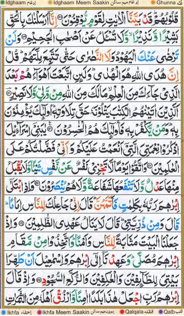 Color coded Qur'an with Tajweed rules in Indo Pak fonts (PDF) | PDF