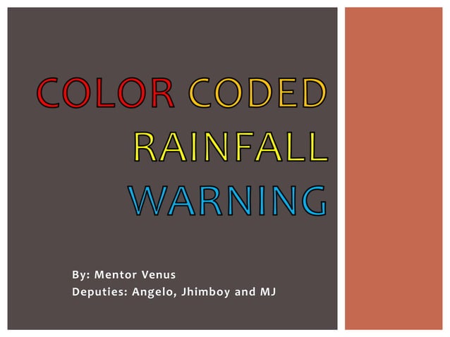 Color coded rainfall warning | PPT