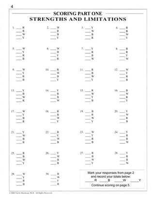 Color Code Scoring | PDF