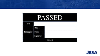 color code system for equipment & material inspection | PPTX