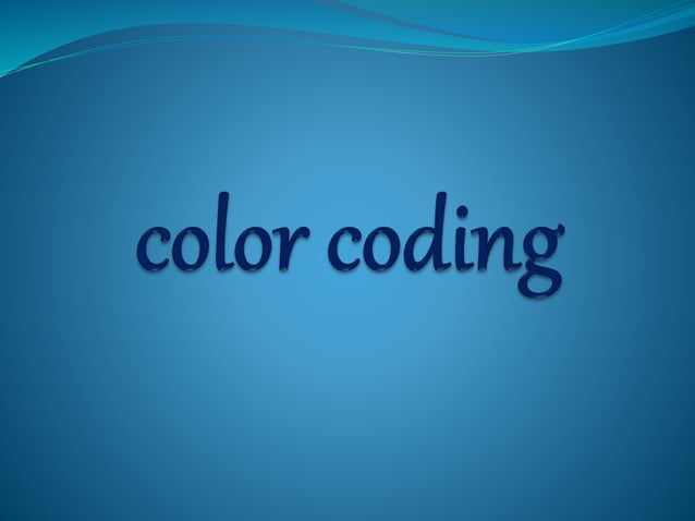 Color coding | PPT