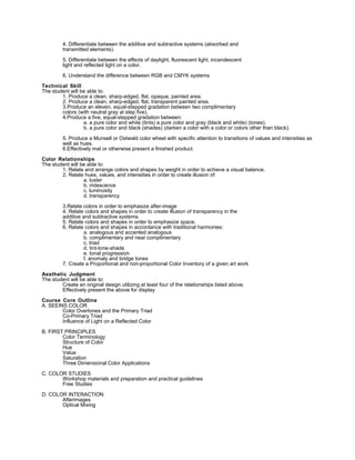 Color Design Syllabus | DOCX