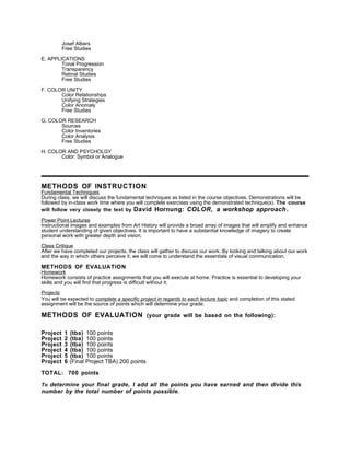 Color Design Syllabus | DOCX