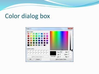 Colordialogbox | PPT