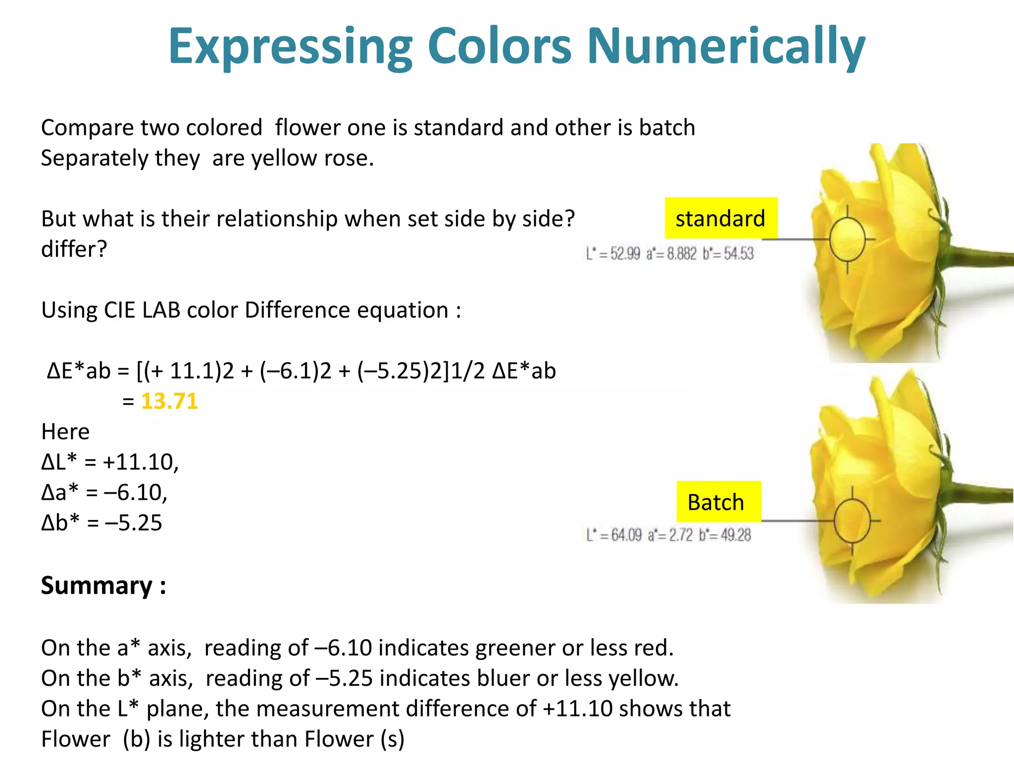 Color diffference and color tolerance | PPTX