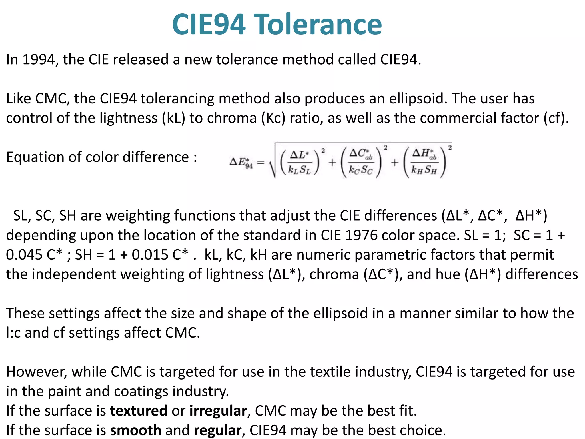 Color diffference and color tolerance | PPTX