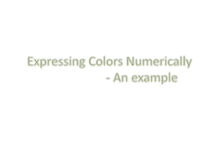 Color diffference and color tolerance | PPTX