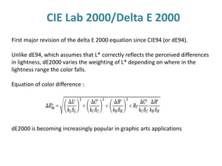 Color diffference and color tolerance | PPTX