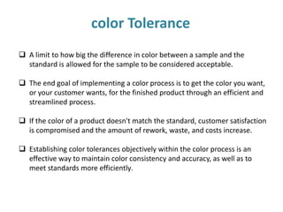 Color diffference and color tolerance | PPTX
