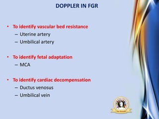 Color doppler in FGR making sence of waves | PPTX