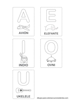 Colorear vocales | PDF
