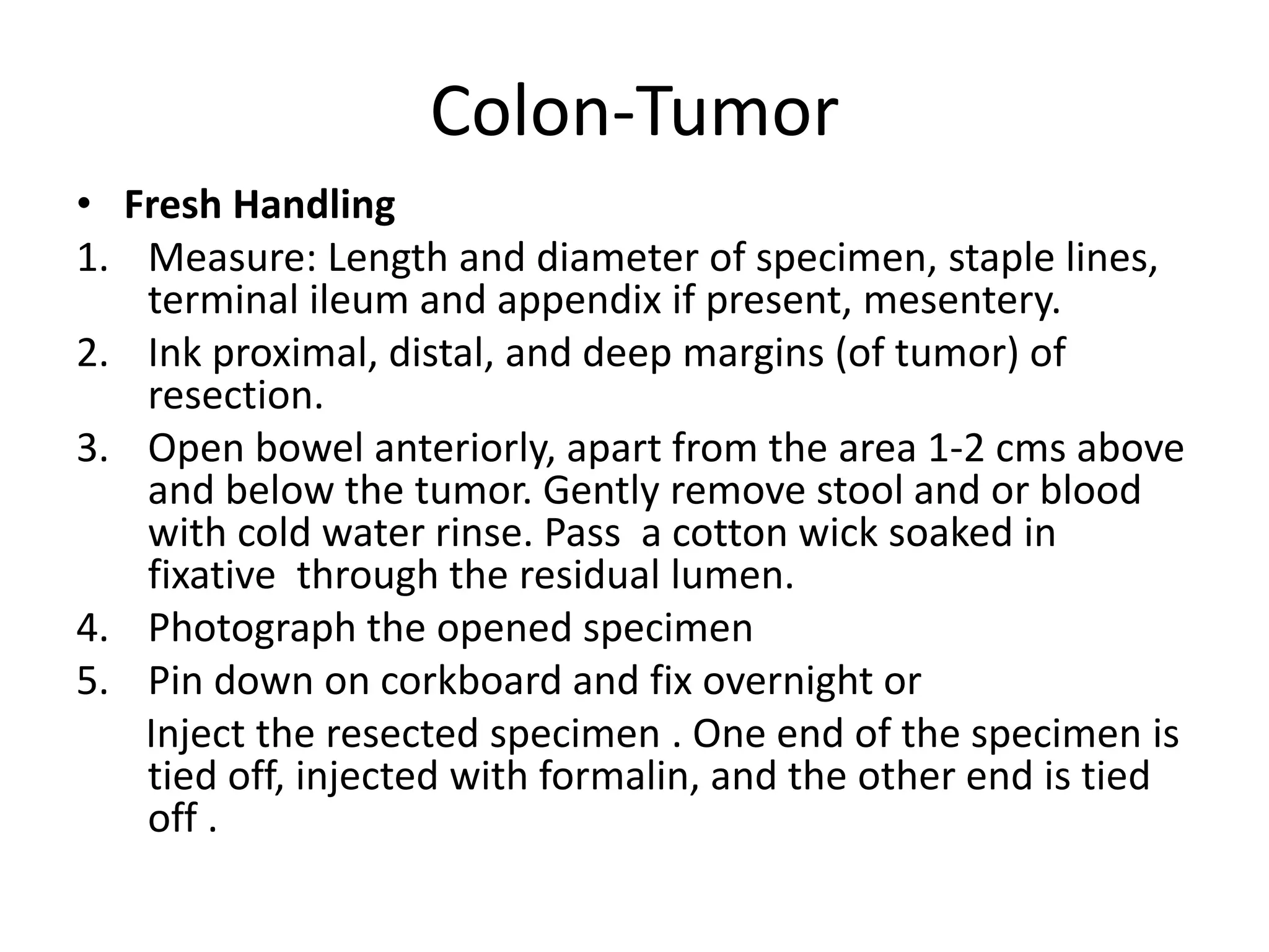 grossing of Colorectal specimens | PPTX