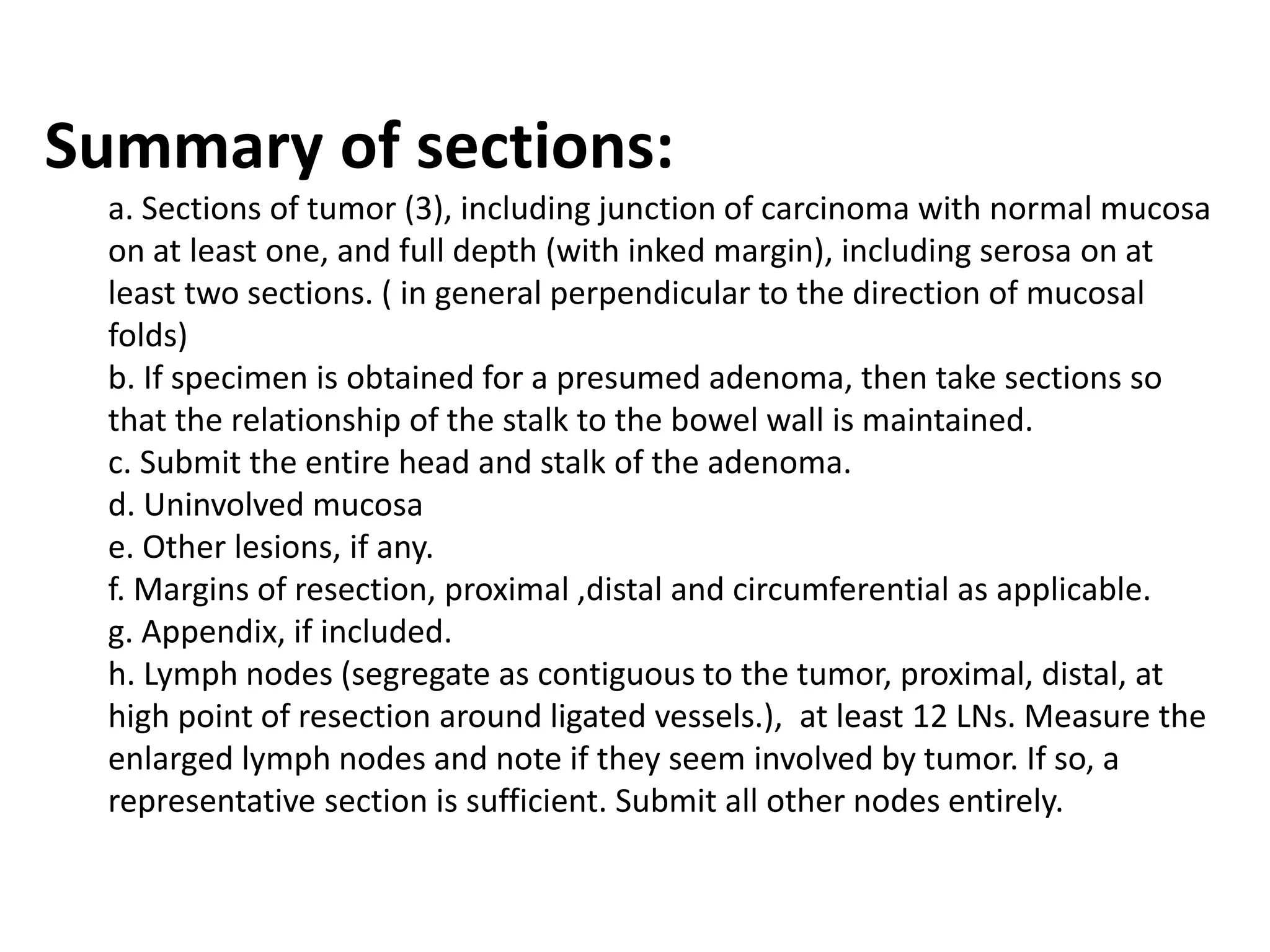 grossing of Colorectal specimens | PPTX