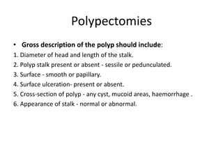 grossing of Colorectal specimens | PPTX