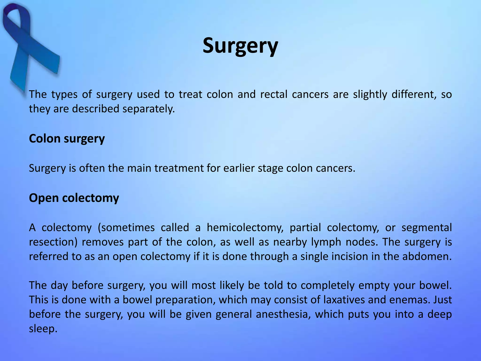 Colorectal Cancer Treatment Options | PPTX