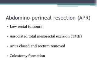 Colorectal surgery and stomas | PPT