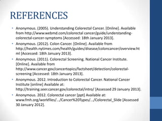 Colorectal cancer | PPTX