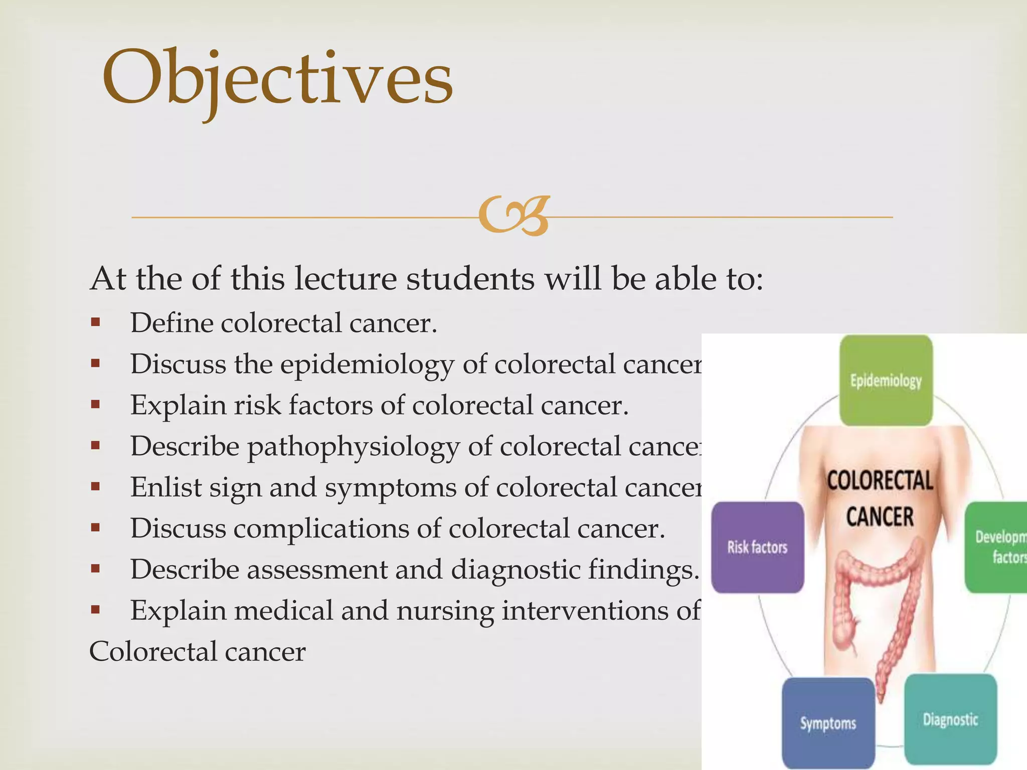 Colorectal cancer | PPTX