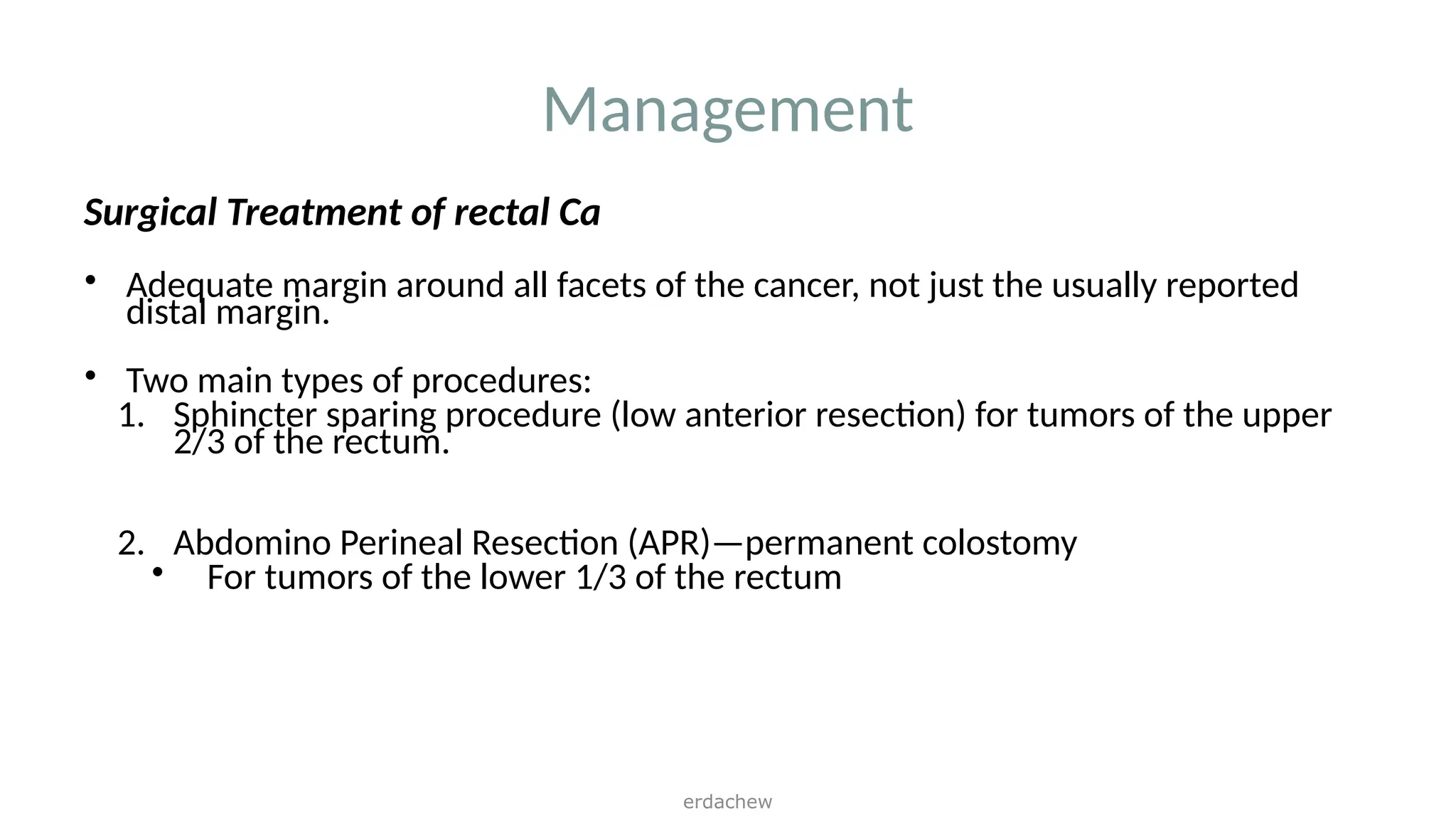 Colorectal carcinoma lecture for medical students | PPTX