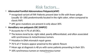 Colorectal carcinoma lecture for medical students | PPTX