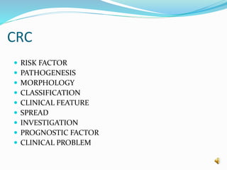 Colorectal carcinoma gist carcinoid tumour | PPTX