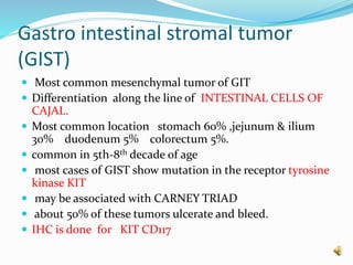 Colorectal carcinoma gist carcinoid tumour | PPTX