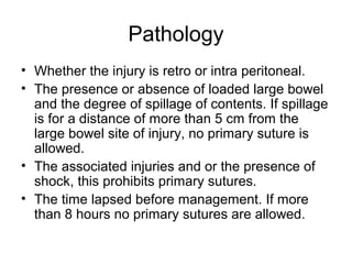 Colorectal trauma | PPT | Death, Injury, or Military Conflict ...