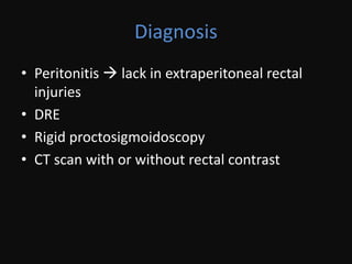 Colorectal trauma | PPTX