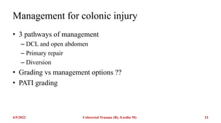 Colorectal trauma | PPT