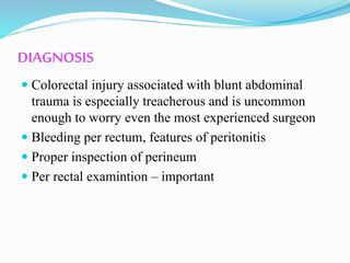 Colorectal trauma 2 cases | PPT