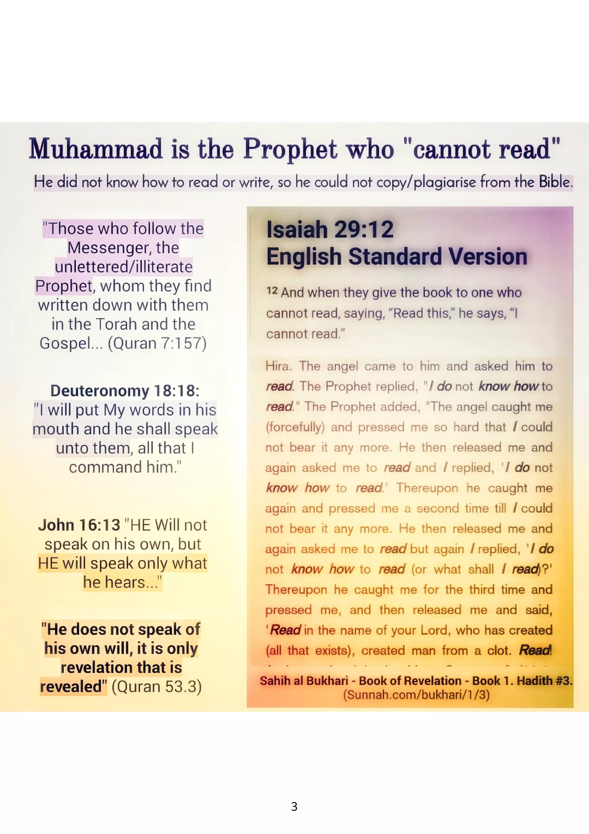 Colored ebook prophet muhammad in the bible 15 pages | PDF
